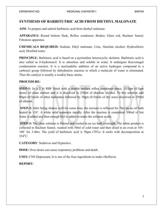 Medicinal chemistry i_lab_manual | PDF