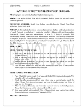 Medicinal chemistry i_lab_manual | PDF