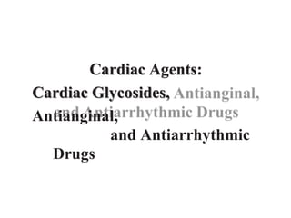 Medicinal chemistry of Cardiac agents to all.pptx