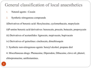 Medicinal chemistry of local anaesthetics | PPTX