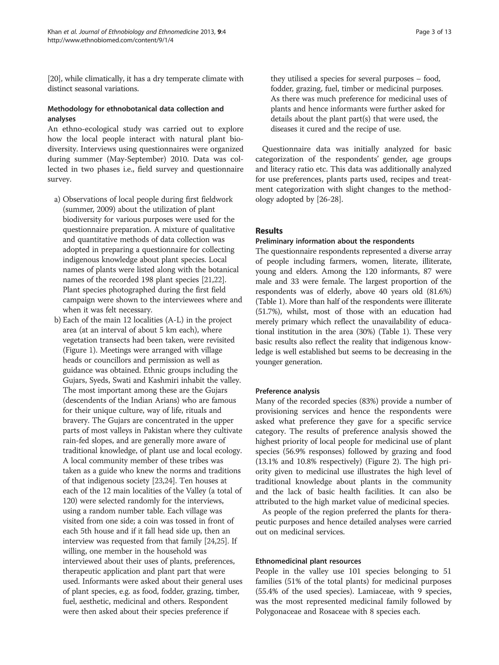 Medicinal flora and ethnoecological knowledge in the Naran Valley ...