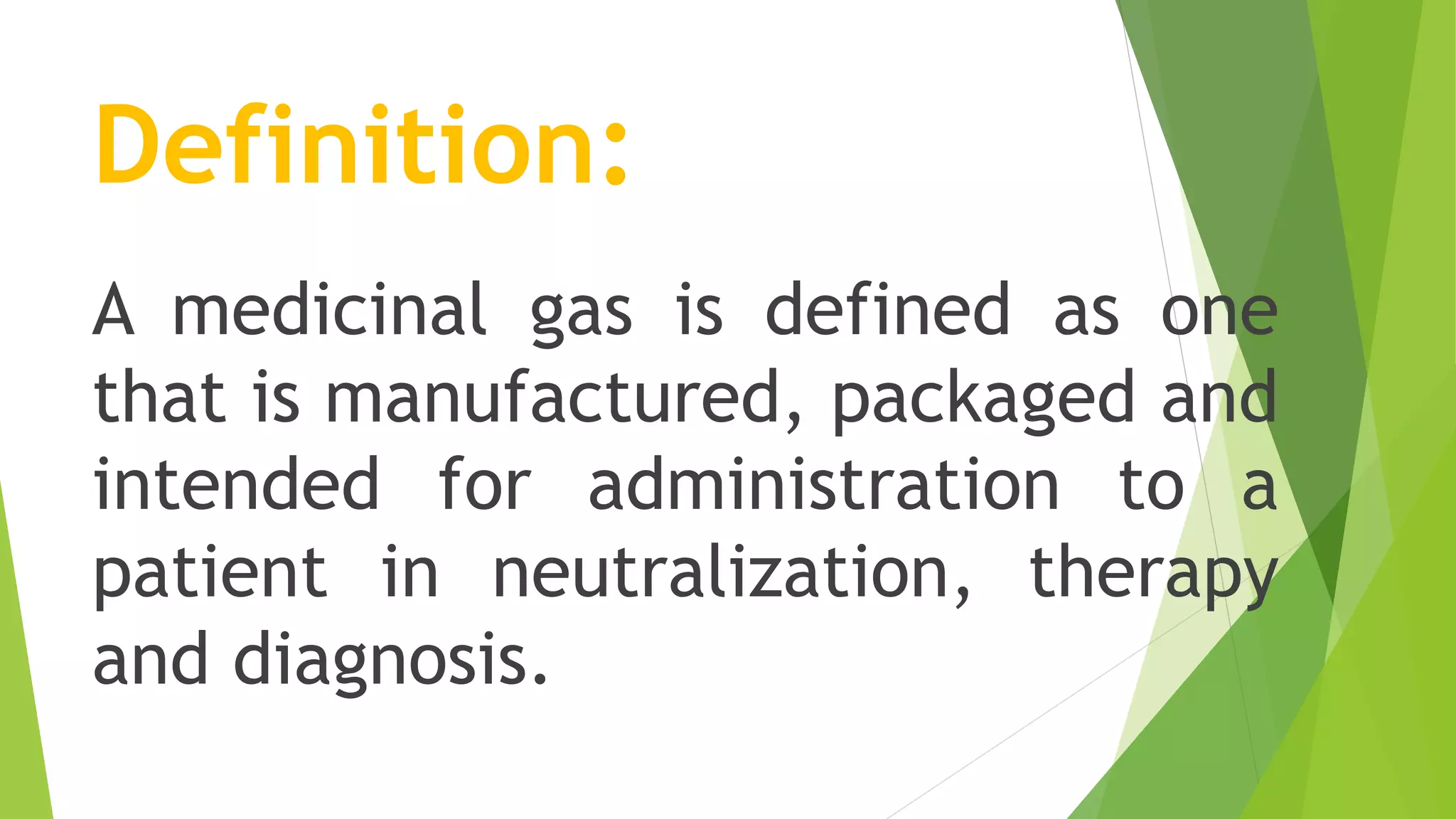 Medicinal gas | PPTX