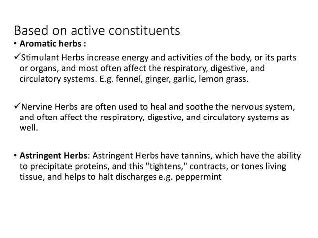 MEDICINAL AND AROMATIC PLANTS (based on TU/IAAS) | PPT
