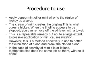 Medicinal plants and hickey A series of Presentation By Mr. Allah D ad ...