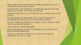 Medicinal plants and their uses | PPTX