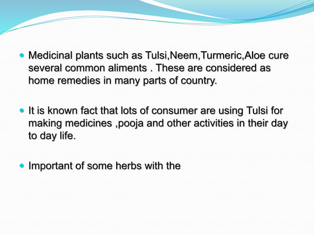 Medicinal plants in daily life | PPTX