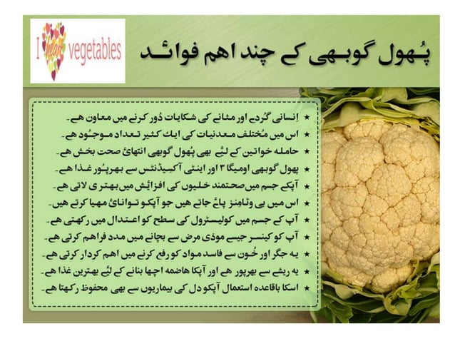 Medicinal value of vegetables in urdu A Lecture By Allah Dad Khan | PPTX