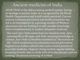 Medicin and densitry in ancient india | PPTX