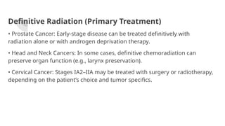 Indications for surgery and Radiation therapy for common malignancies ...