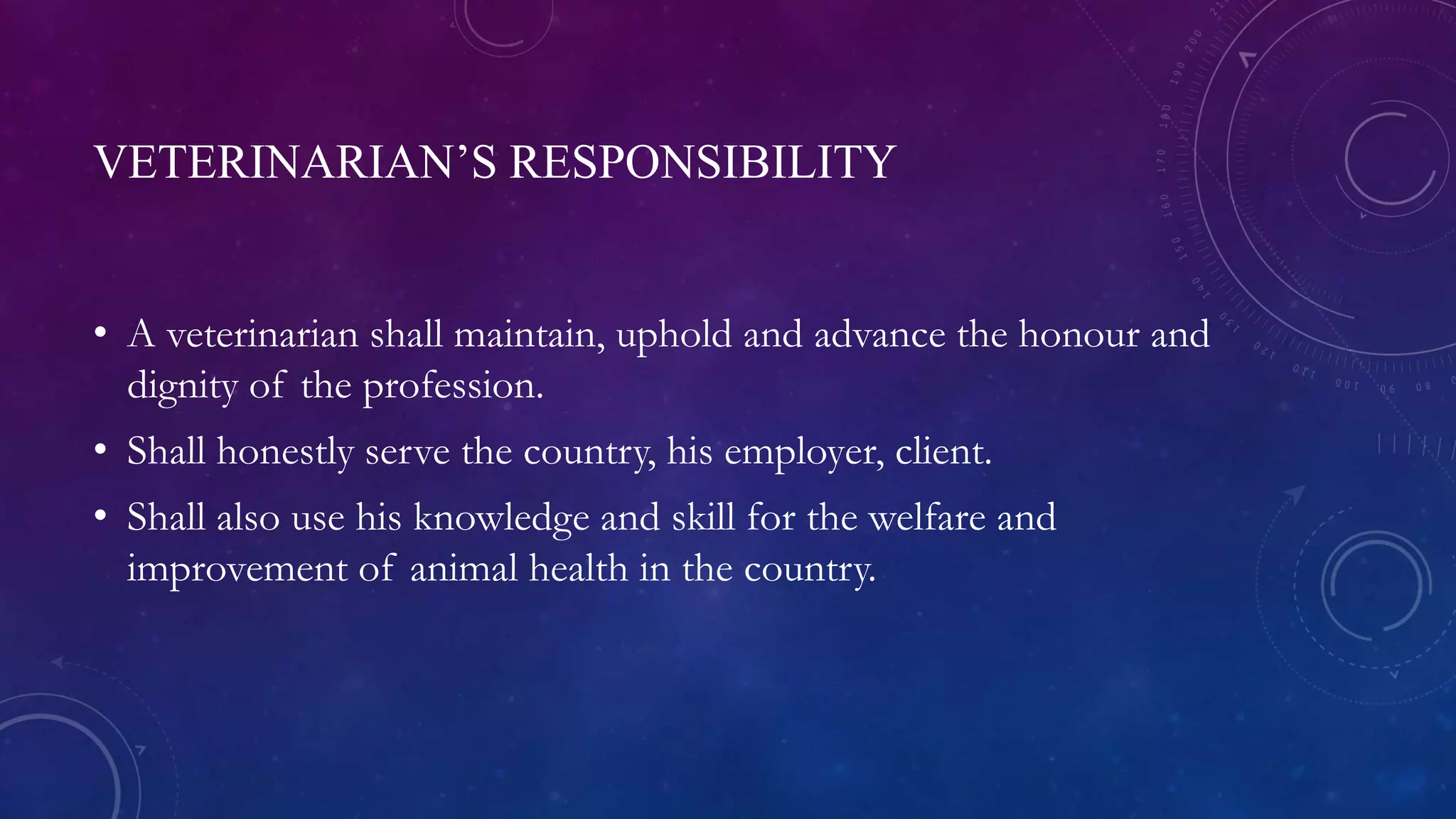 Veterinary laws and ethics | PPTX