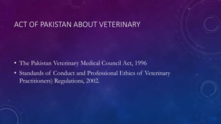 Veterinary laws and ethics | PPTX