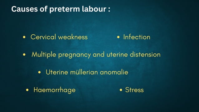 Preterm labour labour for infants before term | PDF