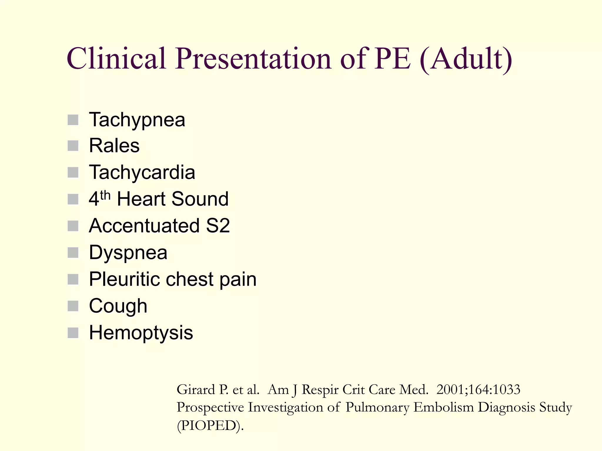 GEMC: Acute Pulmonary Emergencies: Pulmonary Embolism, Pulmonary Edema ...