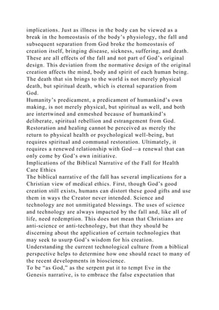 Medicine and Medical Technology in Biblical Perspective· As di.docx