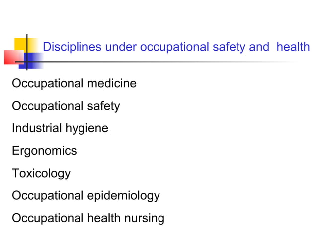 Principles of Occupational Health | PPT