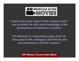 Medicine at the Movies - UK Medical Collections Group presentation | PDF