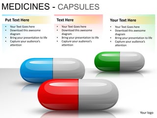 Medicine capsules powerpoint presentation templates | PPTX