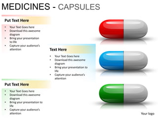 Medicine capsules powerpoint presentation templates | PPTX
