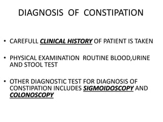 Medicine constipation ppt | PPTX