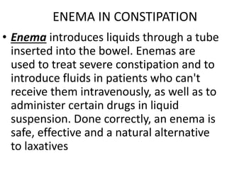 Medicine constipation ppt | PPTX
