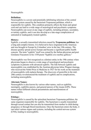 General medicine - Neurological Pediatrics | DOCX