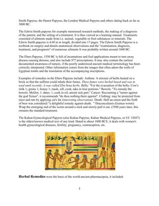 Medicine in ancient egyptians times | DOC