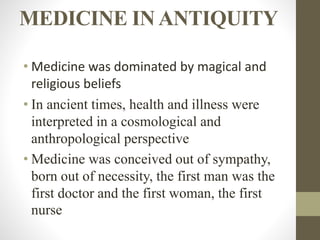 Medicine in antiquity | PPTX