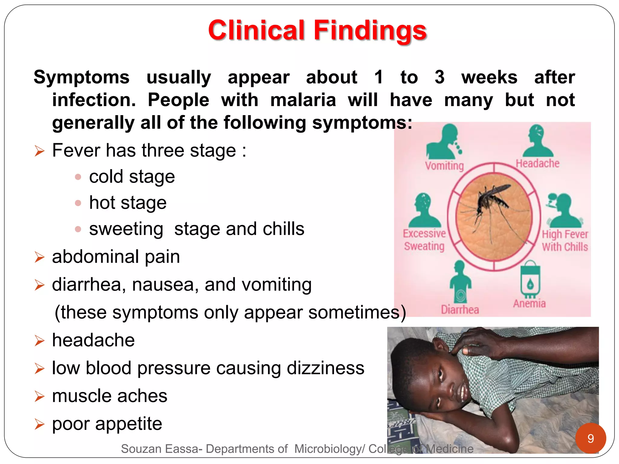 INFECTION WITH MALARIA PARASITES Plasmodium Spp. | PDF