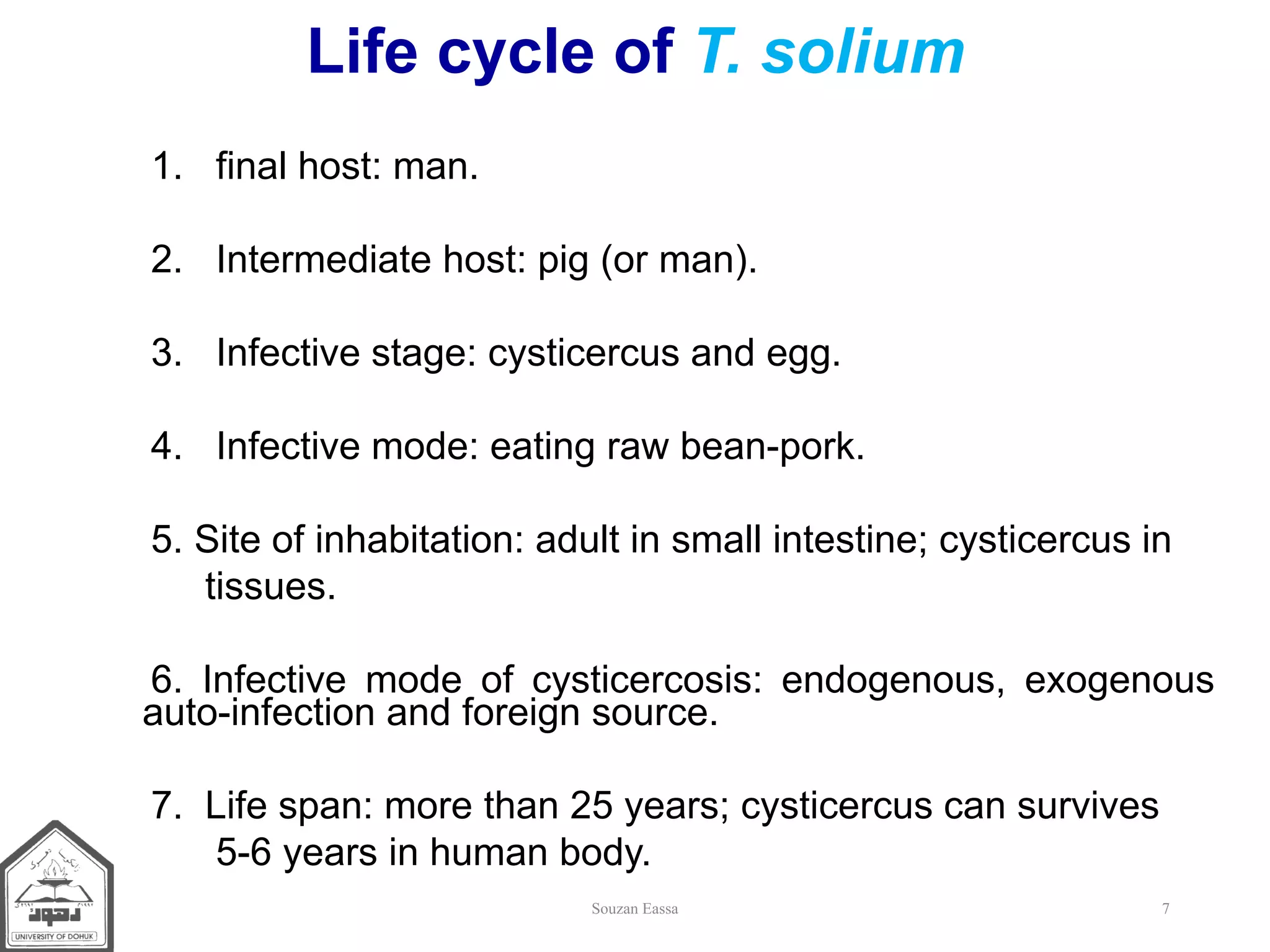 Cestodes (The Taeenid tapeworms) | PPT