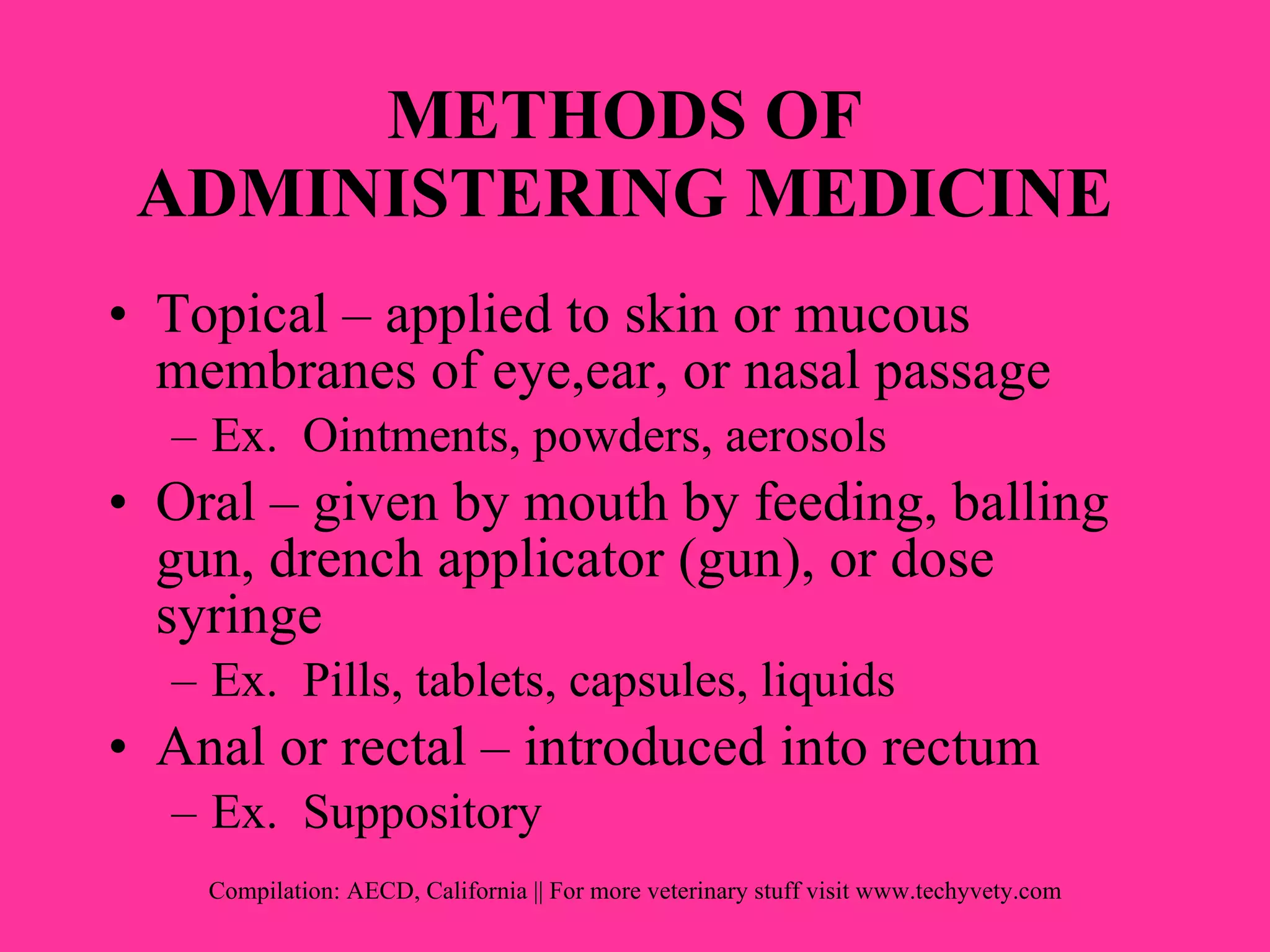 Medicine methods | PPS