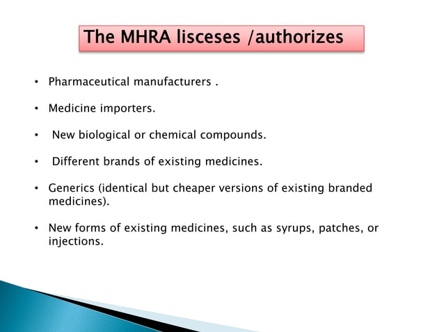Medicine’s & Healthcare Product Regulatory Agency by drkarank | PDF