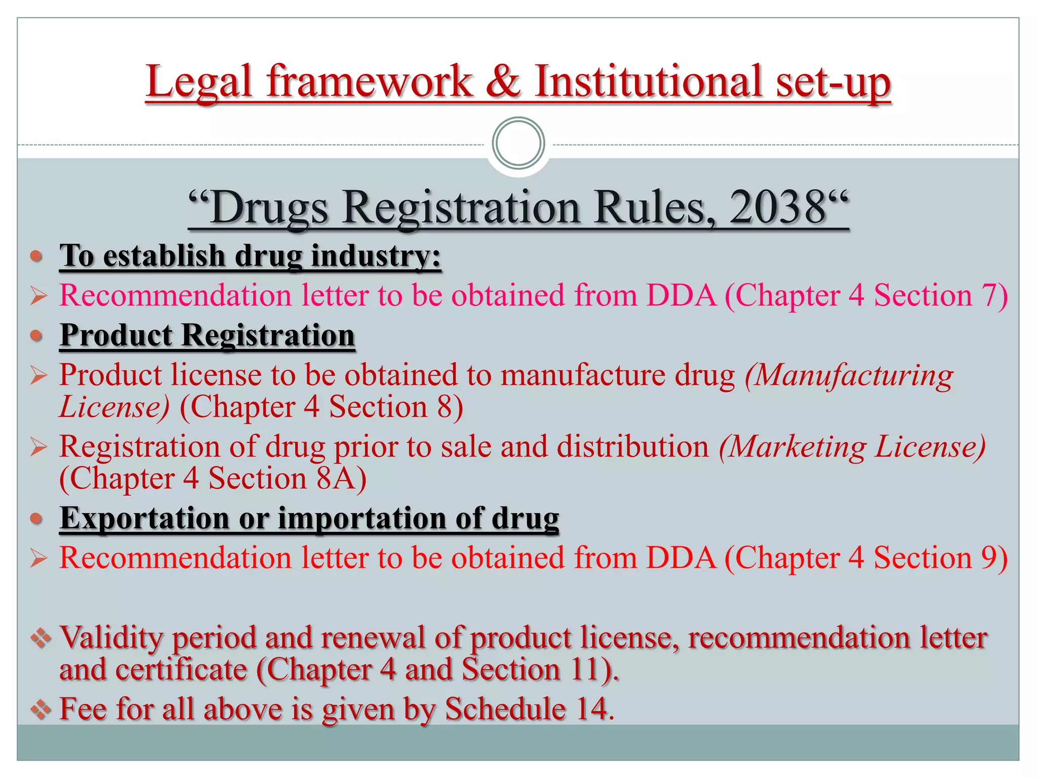 Medicines registration & licensing of pharmaceutical establishments of ...