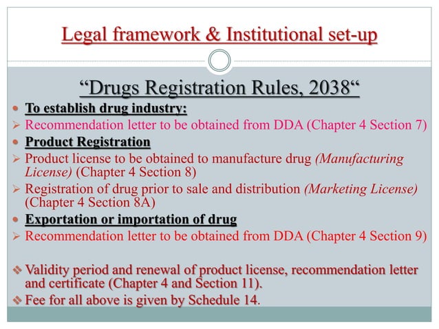 Medicines registration & licensing of pharmaceutical establishments of Nepal | PPTX ...