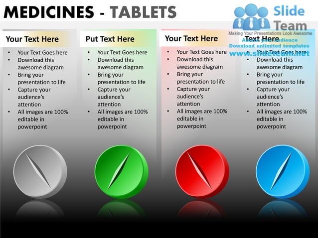 Medicine tablets powerpoint ppt templates. | PPT