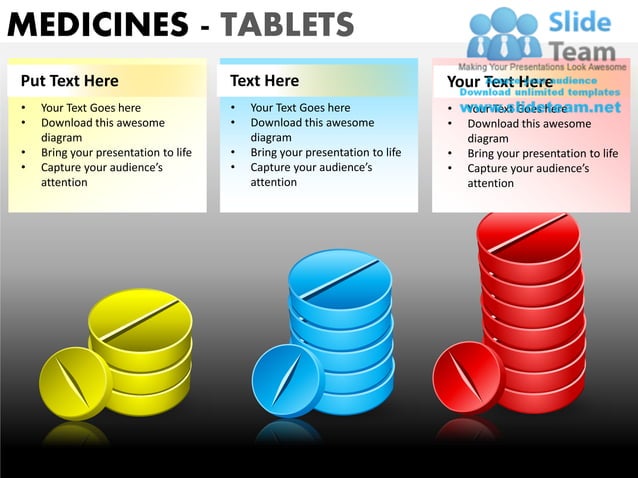 Medicine tablets powerpoint presentation slides. | PPT