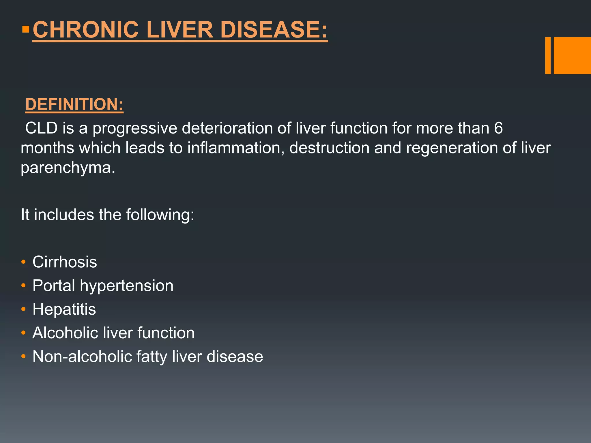 chronic liver disease (CLD) | PPTX