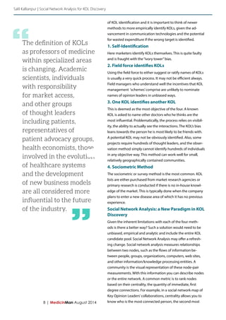 KOL Relationship Management in Pharma & Devices - Workshop Highlights | PDF