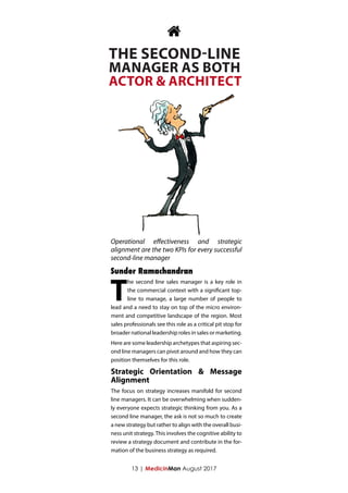 MedicinMan August 2017 - Role of 2nd Line Manager in Pharma | PDF