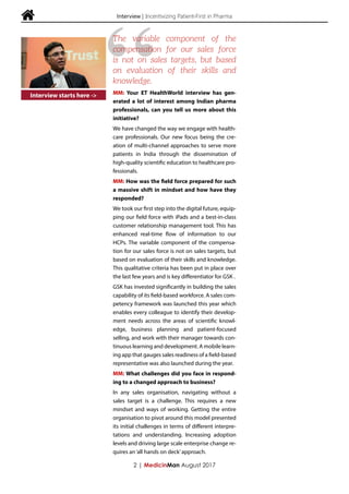 MedicinMan August 2017 - Role of 2nd Line Manager in Pharma | PDF