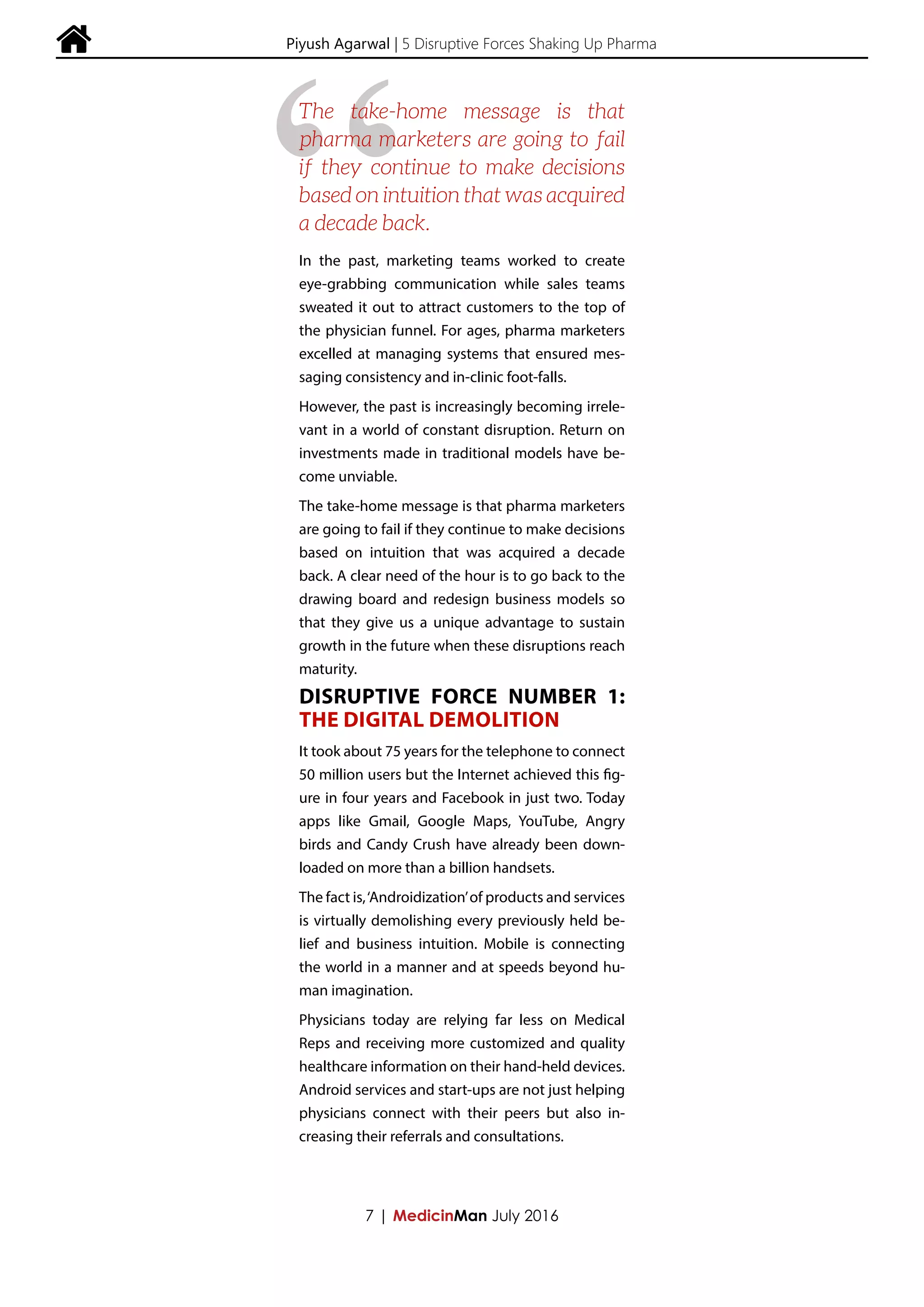 Five Disruptive Forces that are Shaking Up Indian Pharma! | PDF