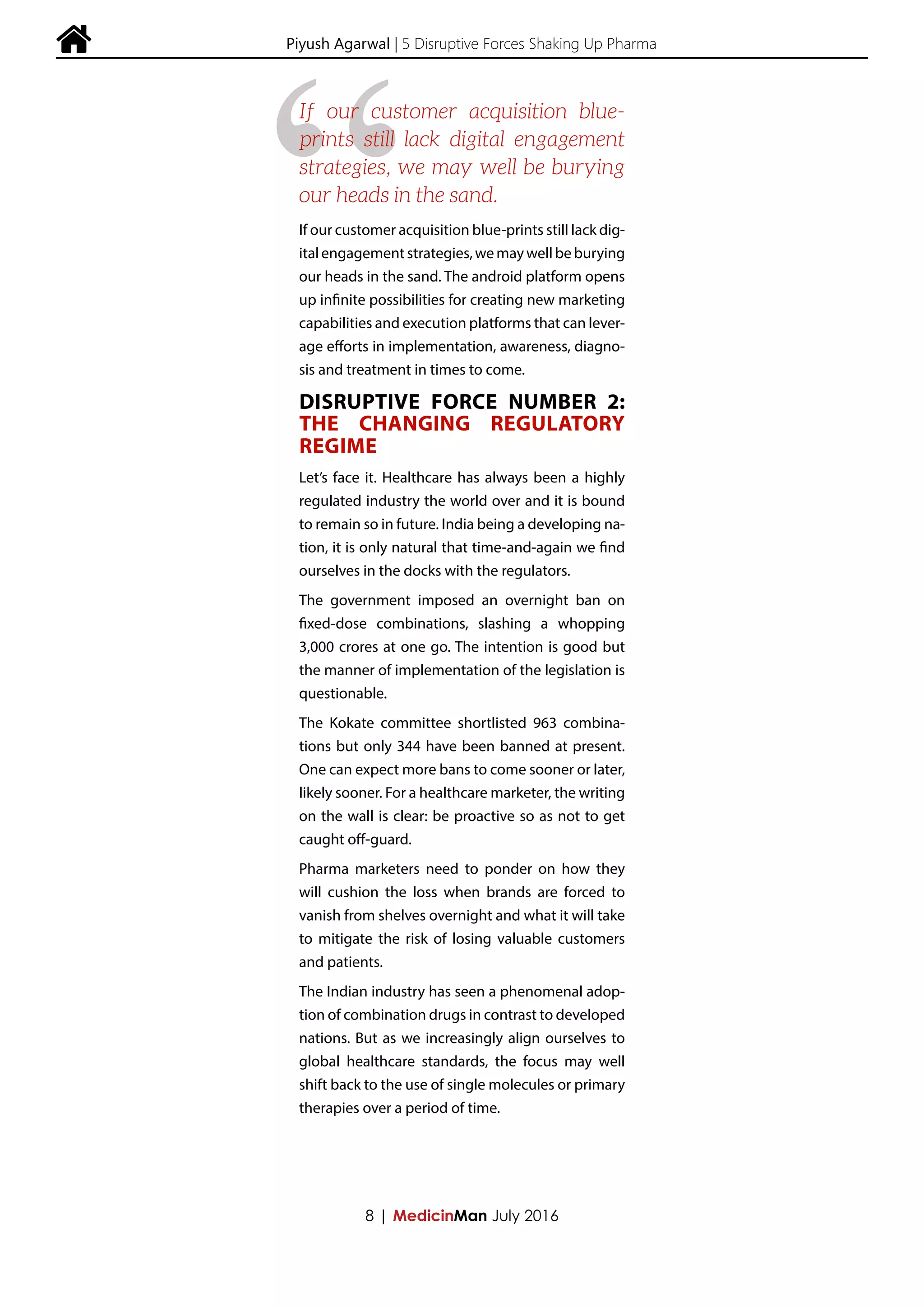 Five Disruptive Forces that are Shaking Up Indian Pharma! | PDF