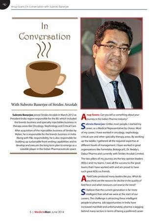 Medical Rep to President - Inspiring Story of Subroto Banerjee | PDF