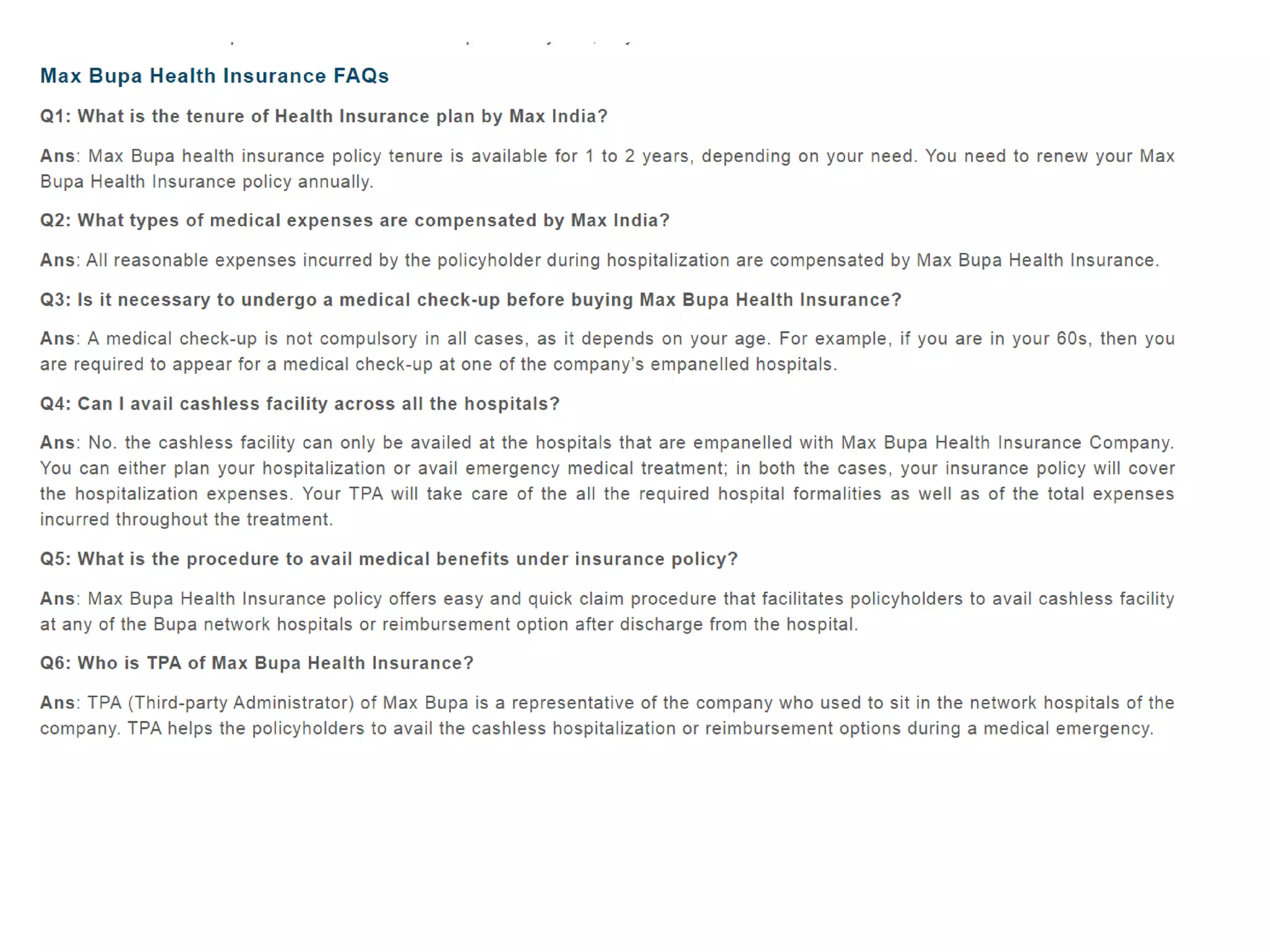 Mediclaim policy of max bupa health insurance | PPTX