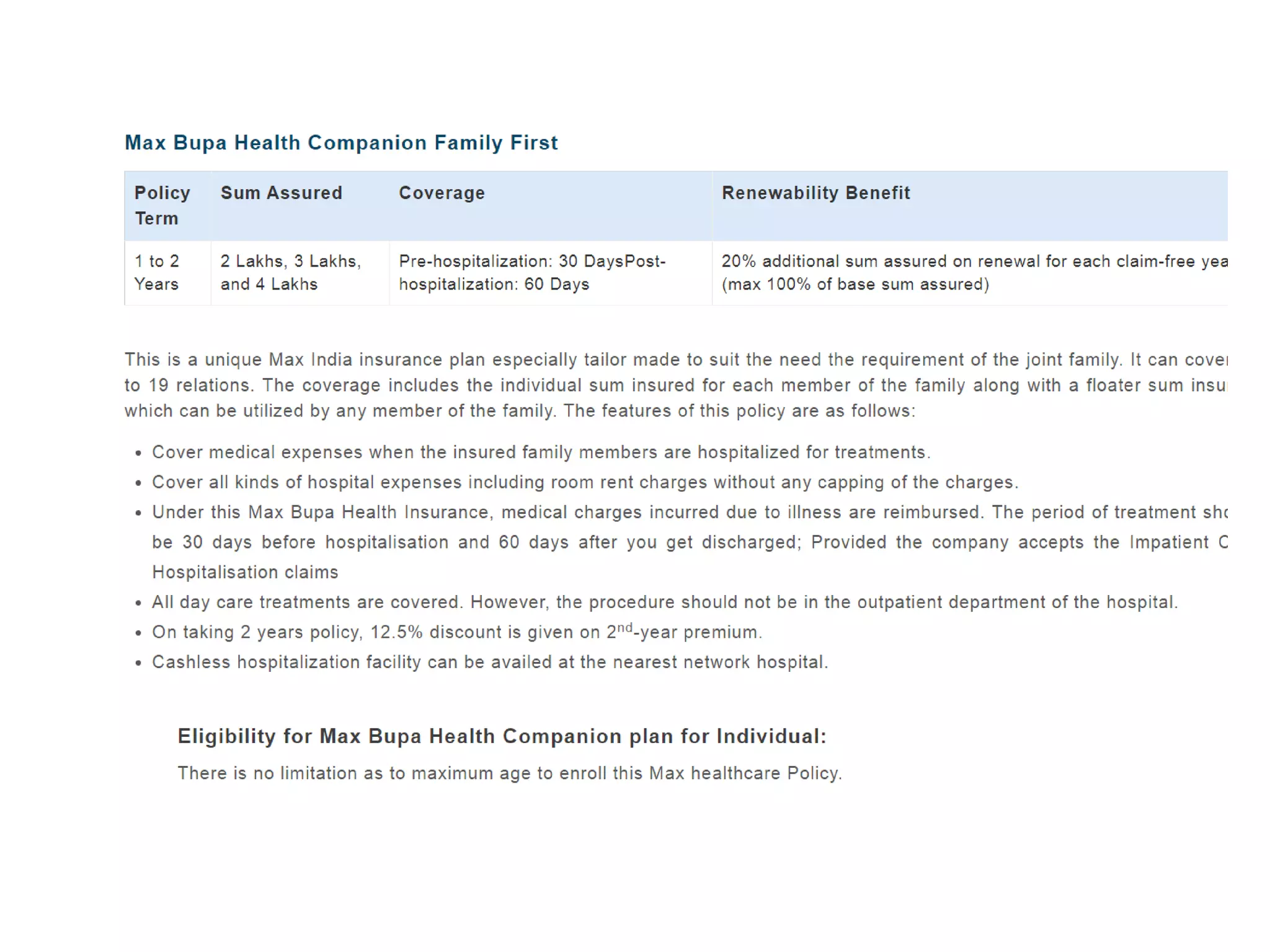 Mediclaim policy of max bupa health insurance | PPTX