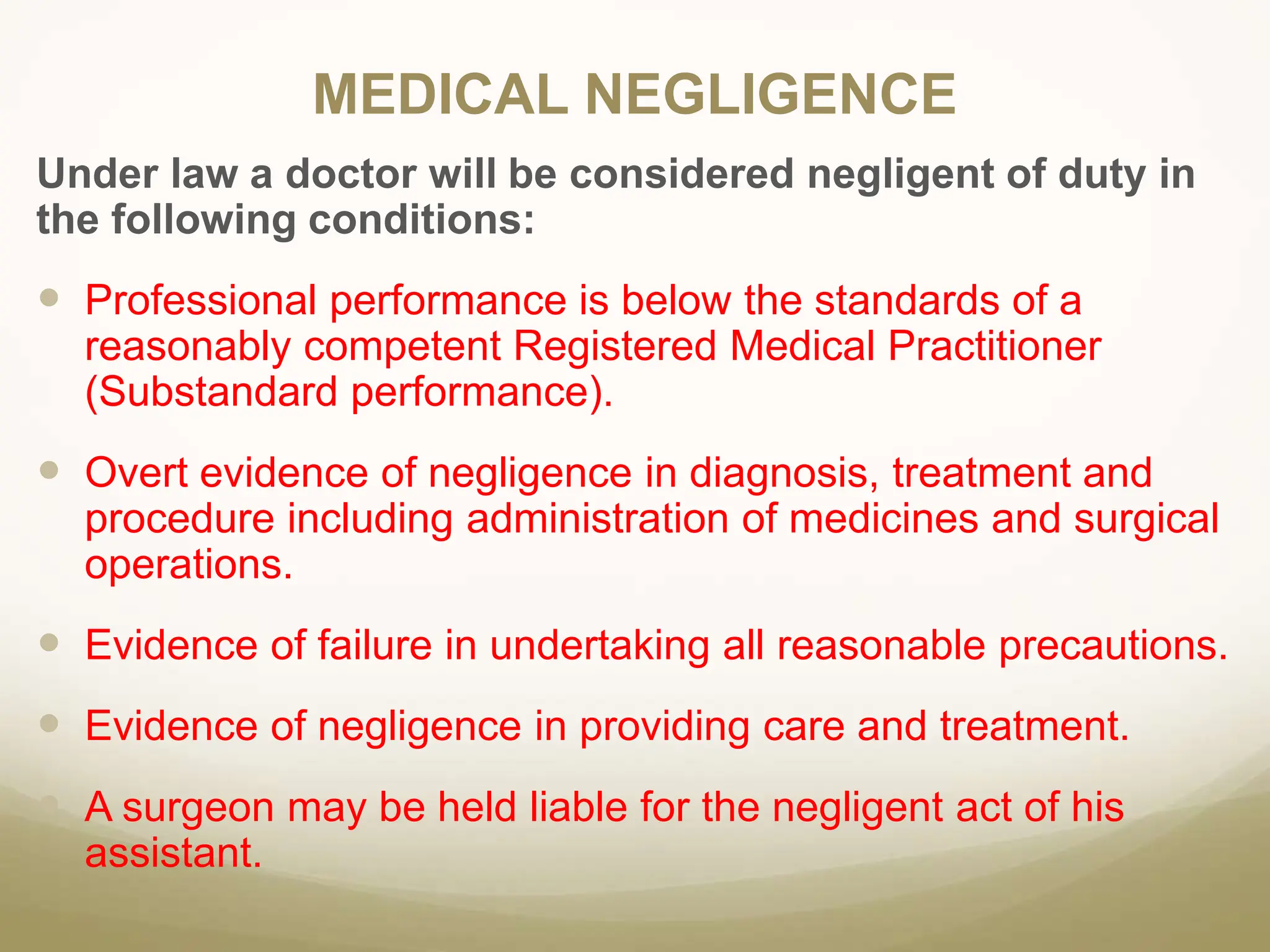 Medico legal issues regarding surgical practice | PPTX