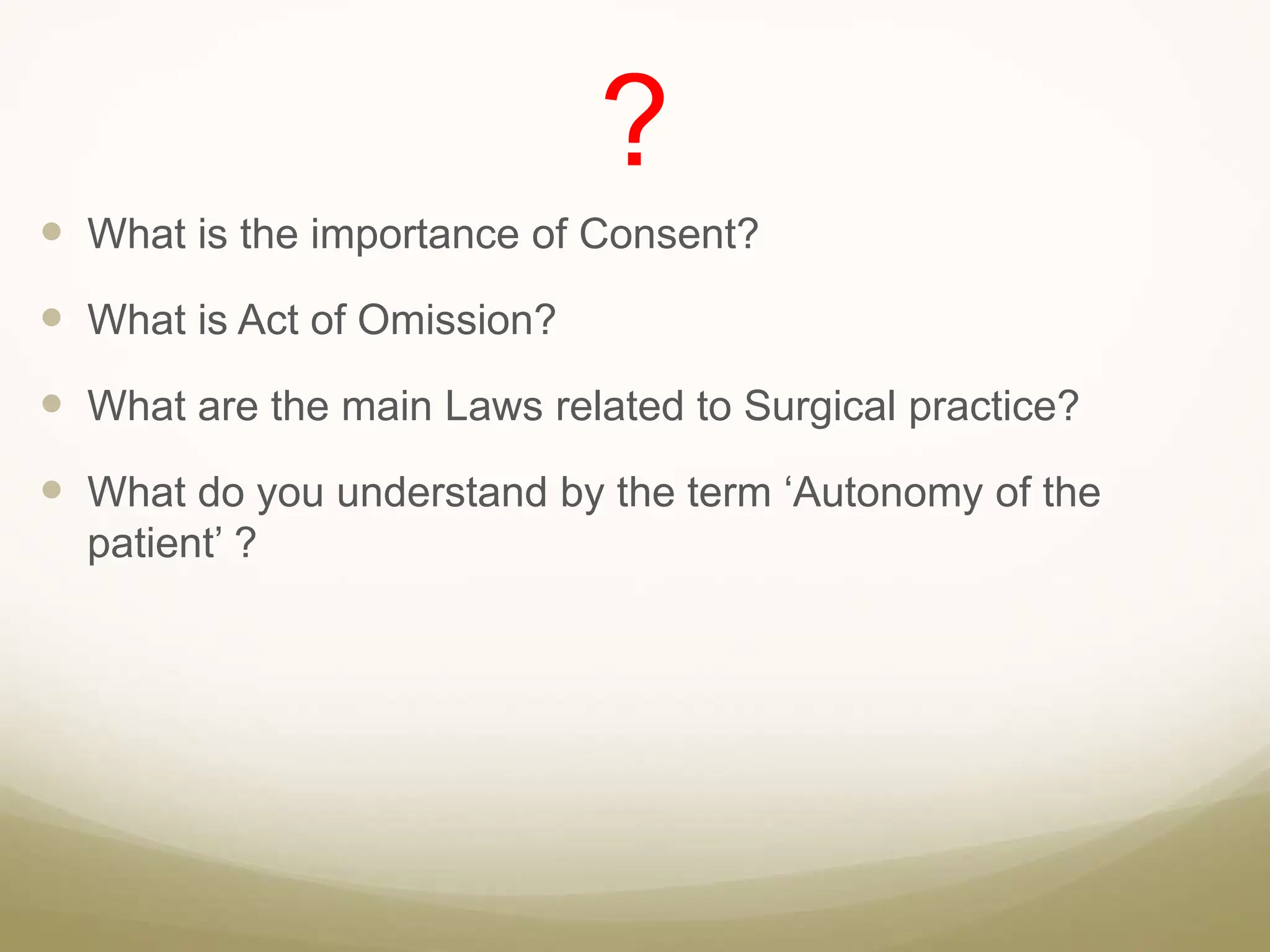 Medico legal issues regarding surgical practice | PPTX