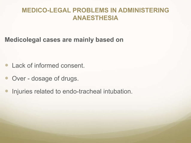 Medico legal issues regarding surgical practice | PPTX