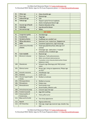 Medico apps resources on clinical signs | PDF