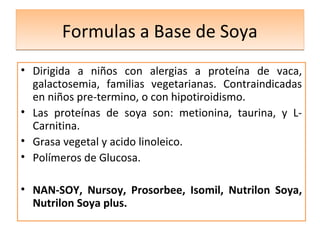 formulas para lactantes | PPT