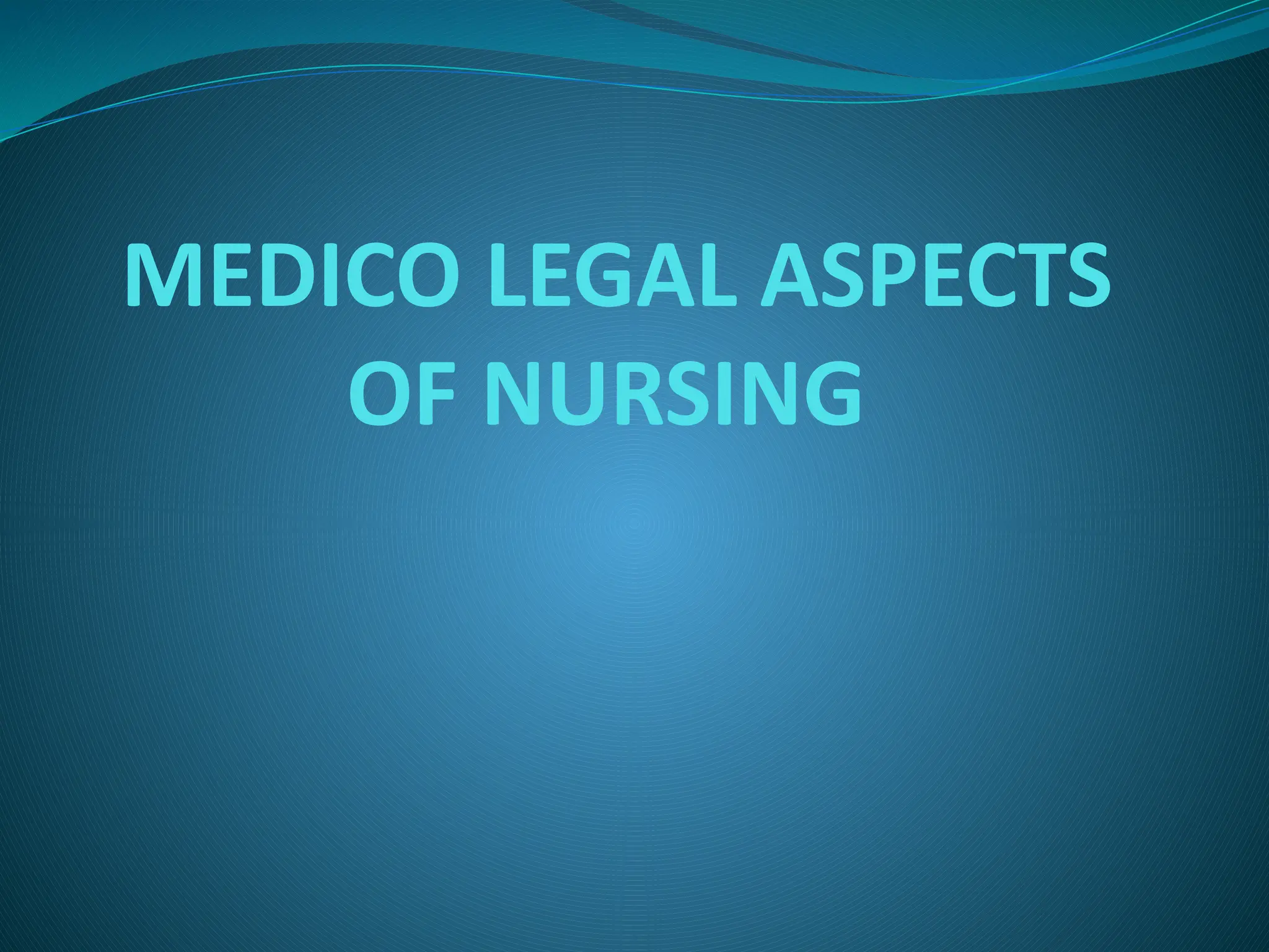 Medico Legal Aspect in emergency and Disaster nursing | PPTX
